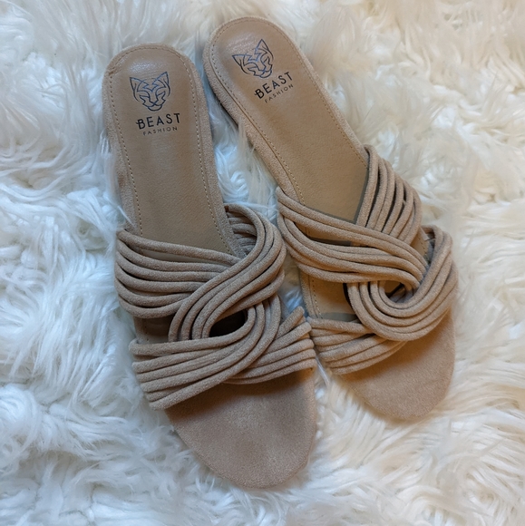 BEAST FASHION | Shoes | Beast Beige Sandals 9 | Poshmark